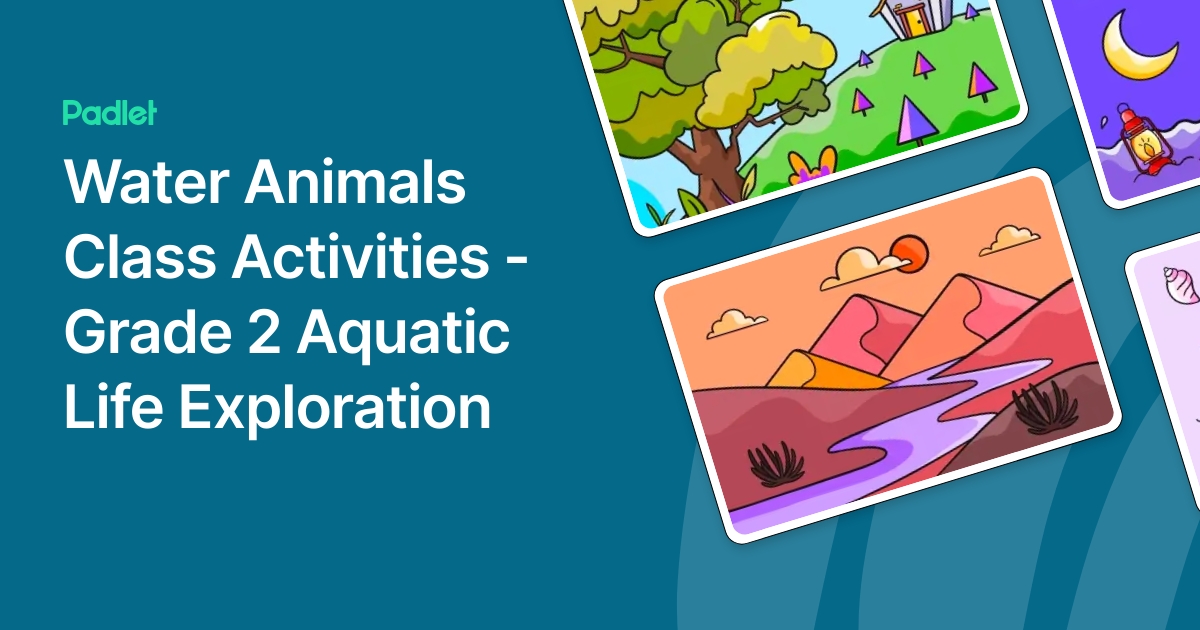 Water Animals Class Activities - Grade 2 Aquatic Life Exploration