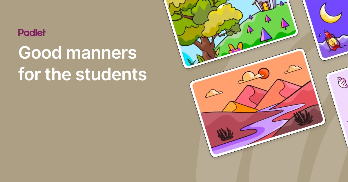 Good manners for the students