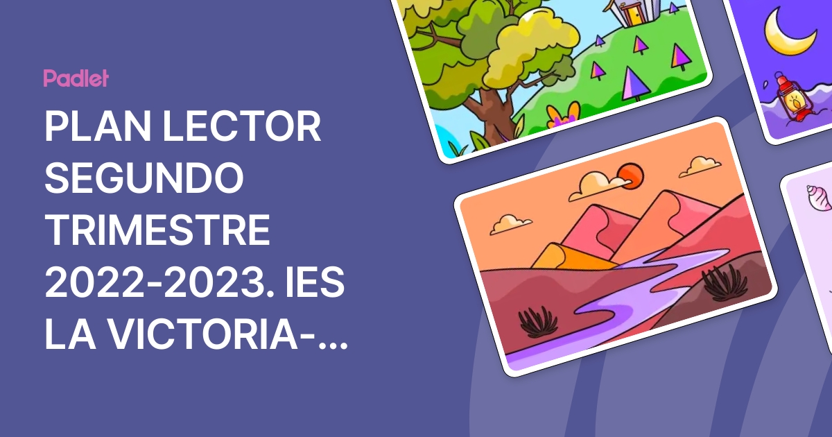 PLAN LECTOR SEGUNDO TRIMESTRE 2022-2023. IES LA VICTORIA-ALFONSO FERNÁNDEZ GARCÍA