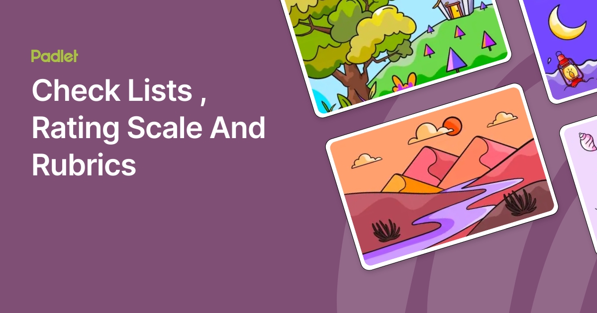 Check Lists , Rating Scale And Rubrics