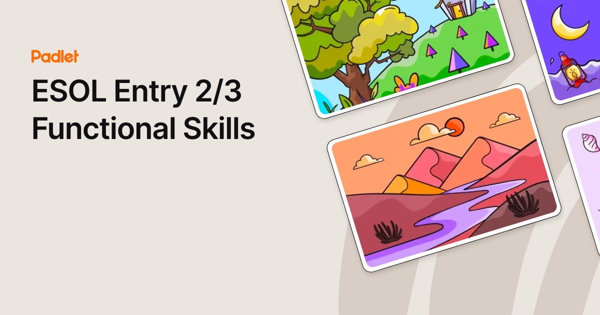 ESOL Entry 2/3 Functional Skills