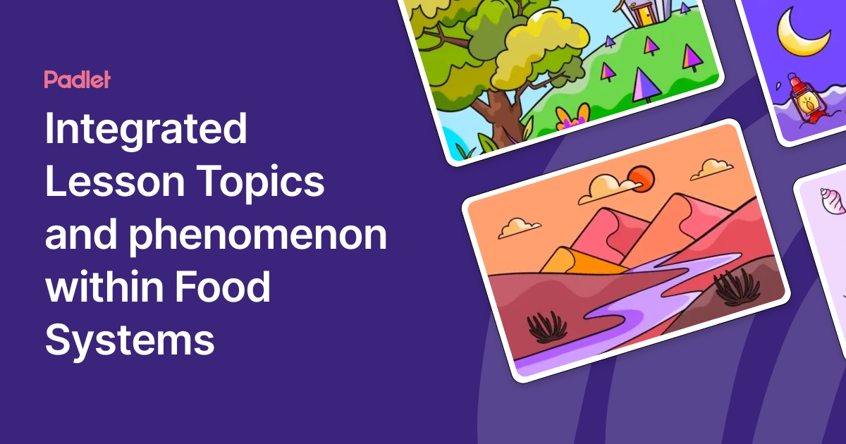 Integrated Lesson Topics and phenomenon within Food Systems