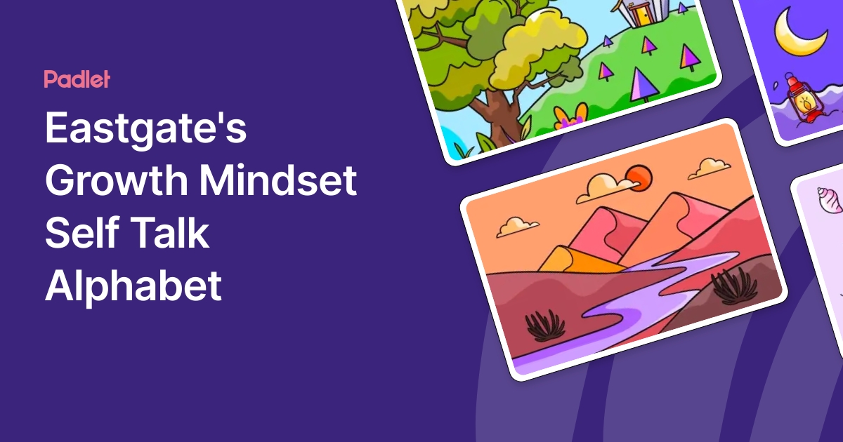Eastgate's Growth Mindset Self Talk Alphabet