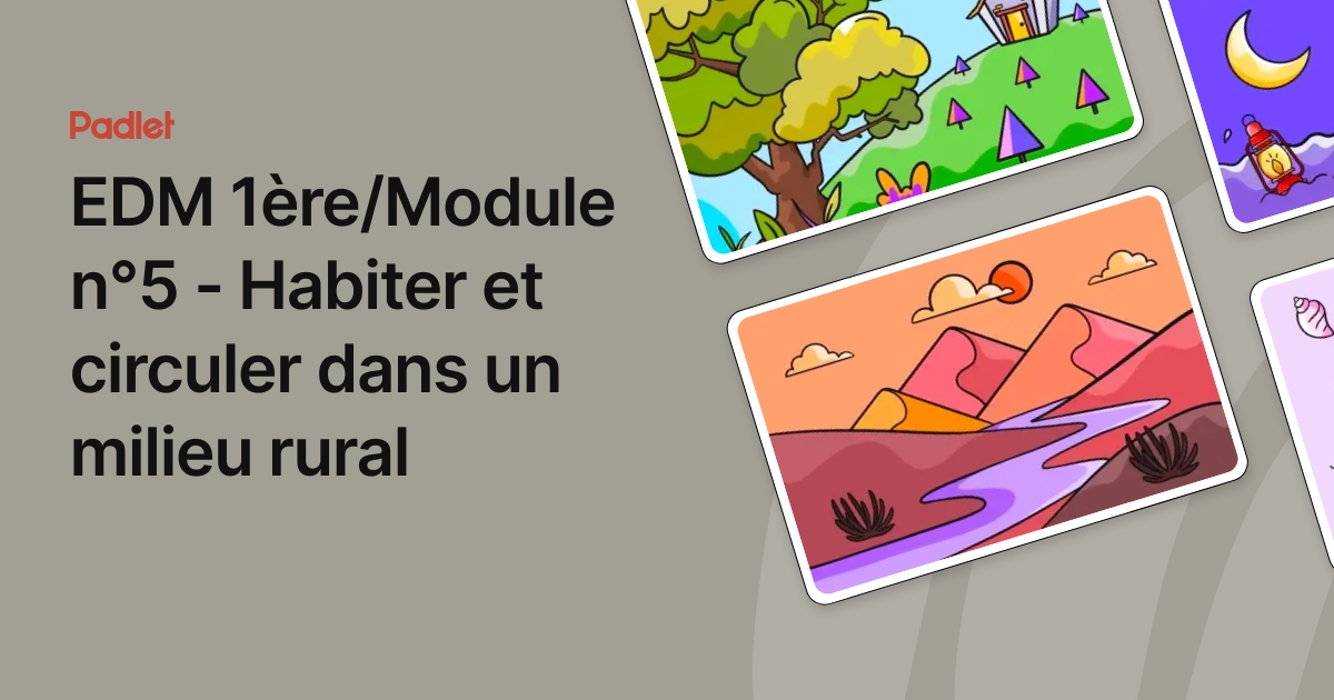 EDM 1ère/Module n°5 - Habiter et circuler dans un milieu rural