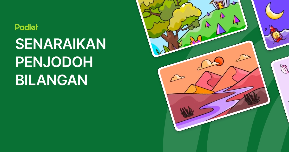 SENARAIKAN PENJODOH BILANGAN