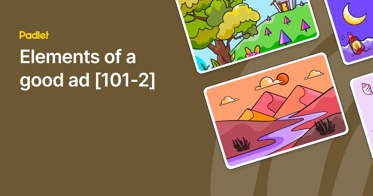 Elements of a good ad [101-2]