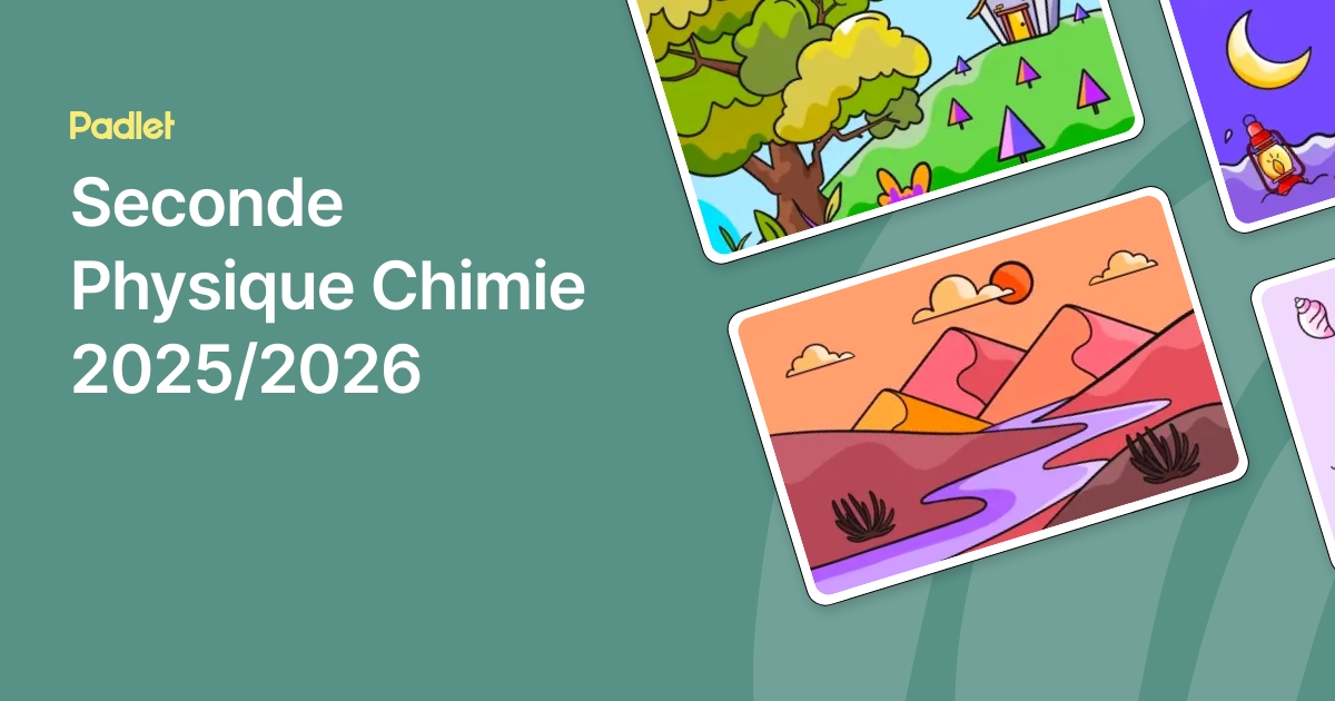 Seconde Physique Chimie 2025/2026