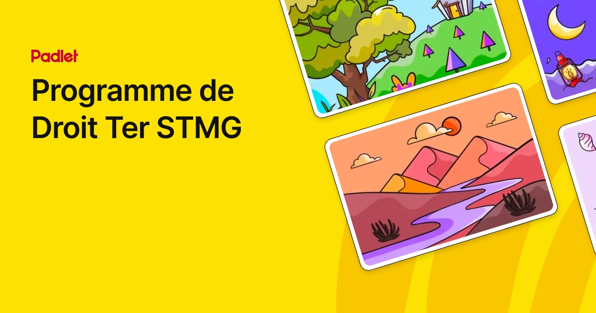 Programme de Droit Ter STMG