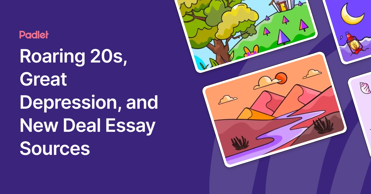 Roaring 20s, Great Depression, and New Deal Essay Sources
