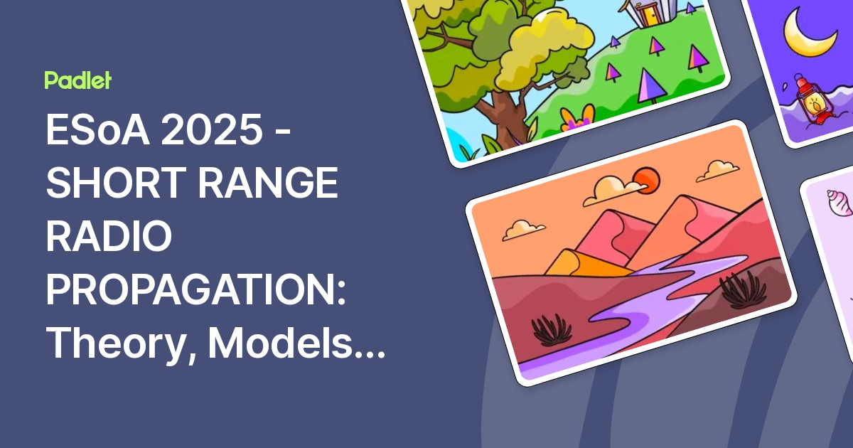 Esoa 2025 Short Range Radio Propagation Theory Models And Applications