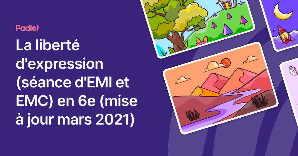 La liberté d'expression (séance d'EMI et EMC) en 6e (mise à jour mars 2021)