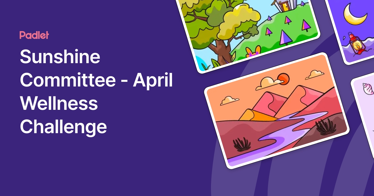 Sunshine Committee - April Wellness Challenge