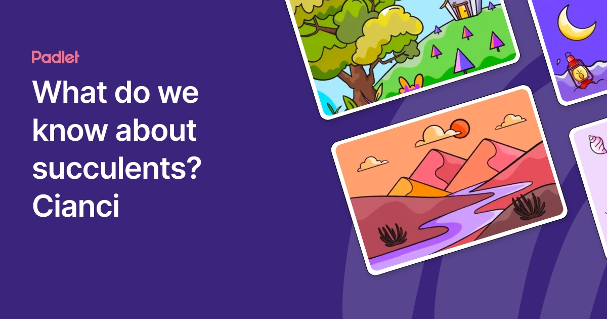 What do we know about succulents? Cianci