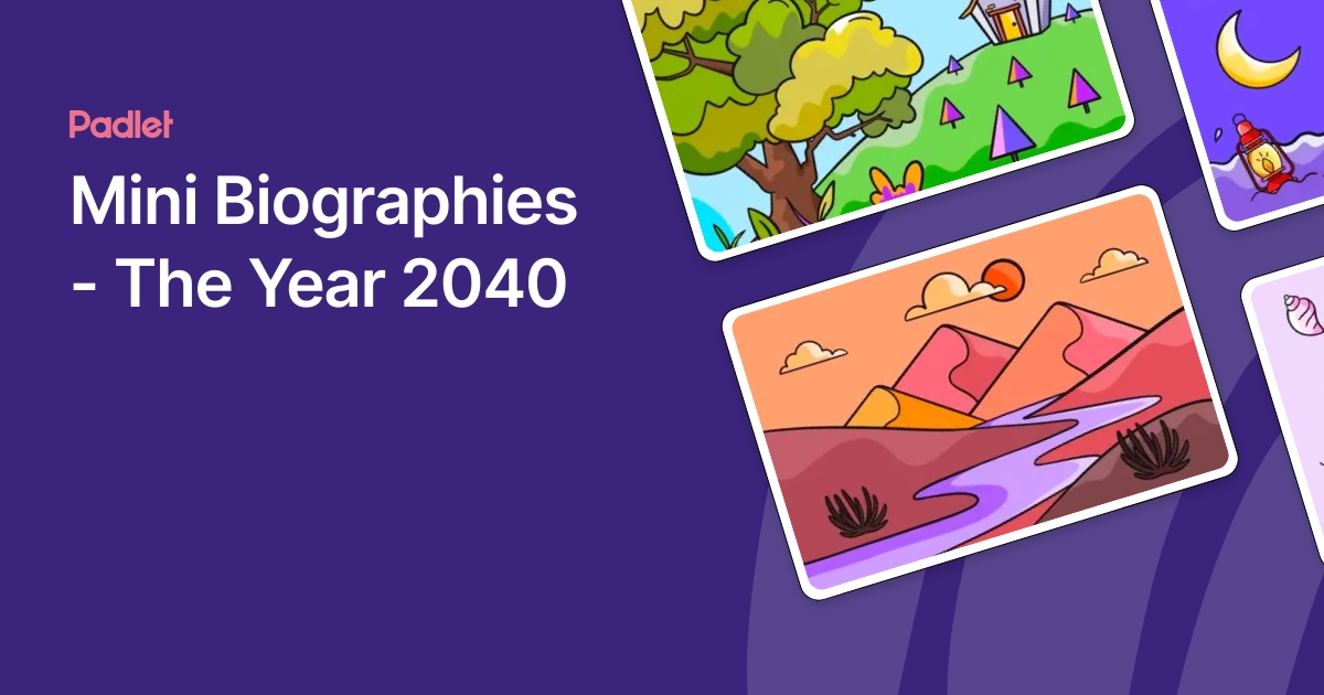 Mini Biographies - The Year 2040