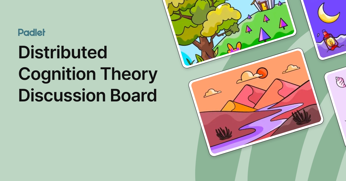 Distributed Cognition Theory Discussion Board