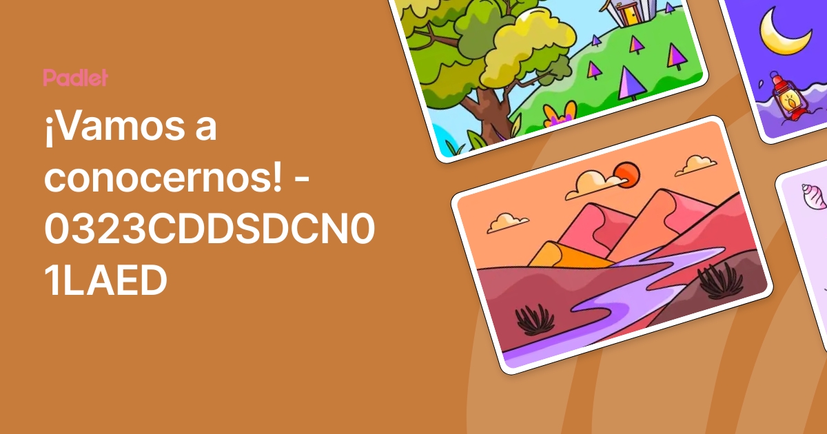 ¡Vamos a conocernos! - 0323CDDSDCN01LAED