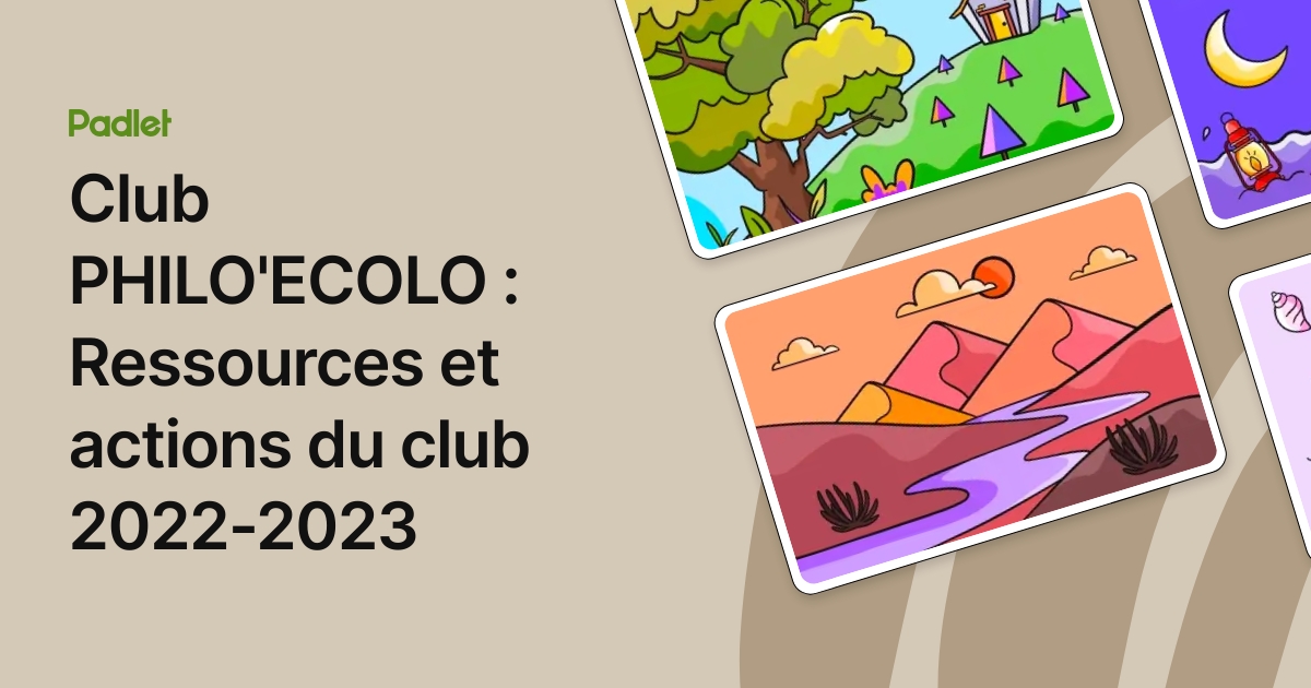 Club PHILO'ECOLO : Ressources et actions du club 2022-2023