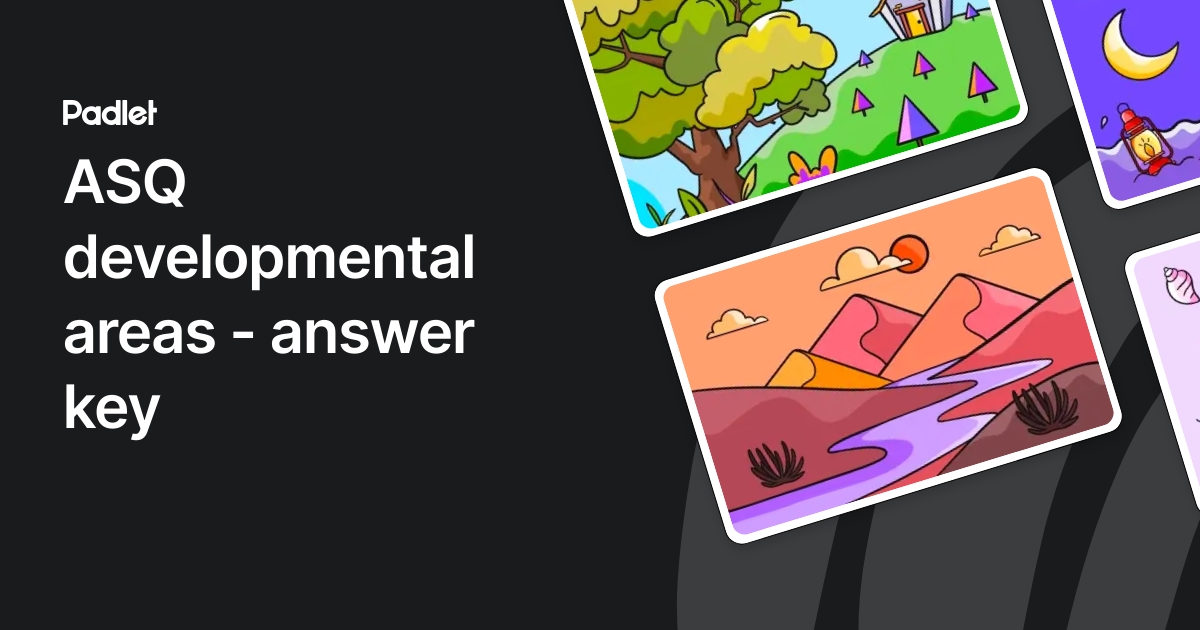 ASQ developmental areas - answer key