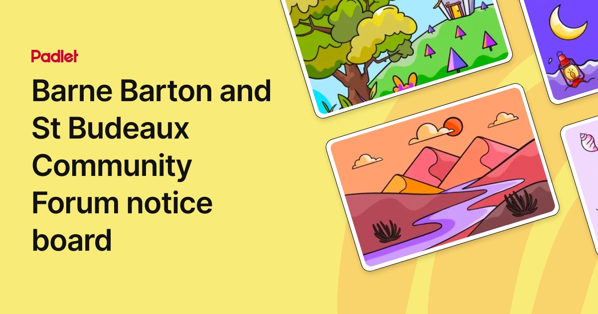Barne Barton and St Budeaux Community Forum notice board