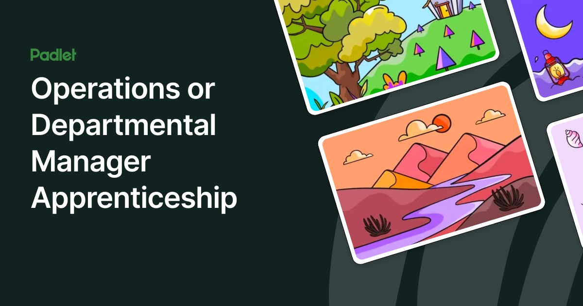 Operations or Departmental Manager Apprenticeship