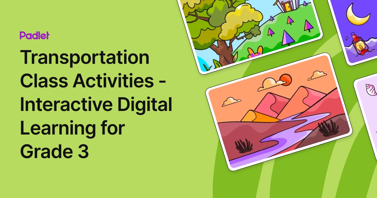 Transportation Class Activities - Interactive Digital Learning for Grade 3