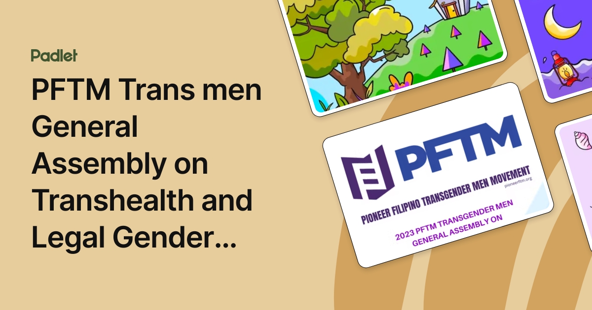 PFTM Trans men General Assembly on Transhealth and Legal Gender ...