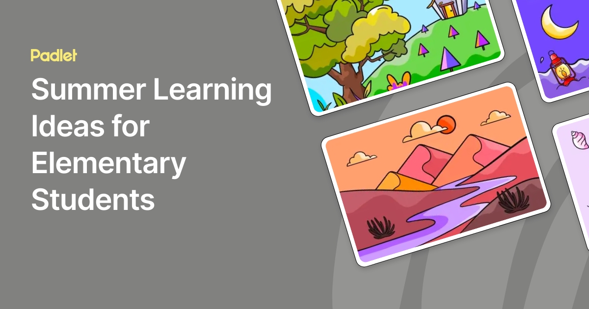 Summer Learning Ideas for Elementary Students