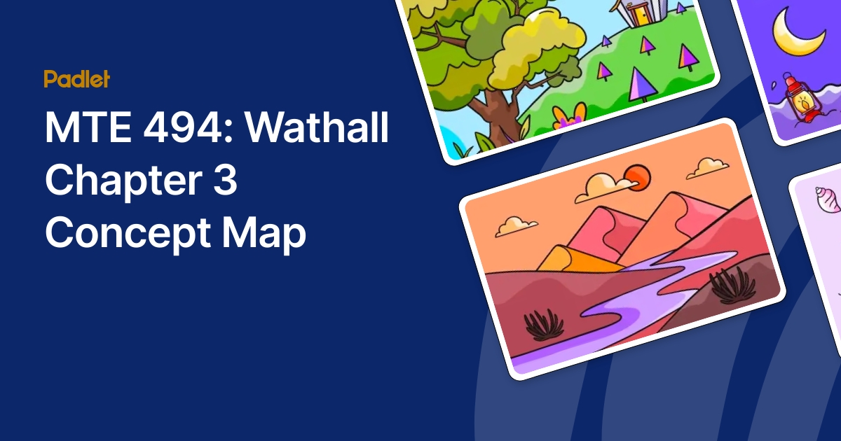 MTE 494: Wathall Chapter 3 Concept Map