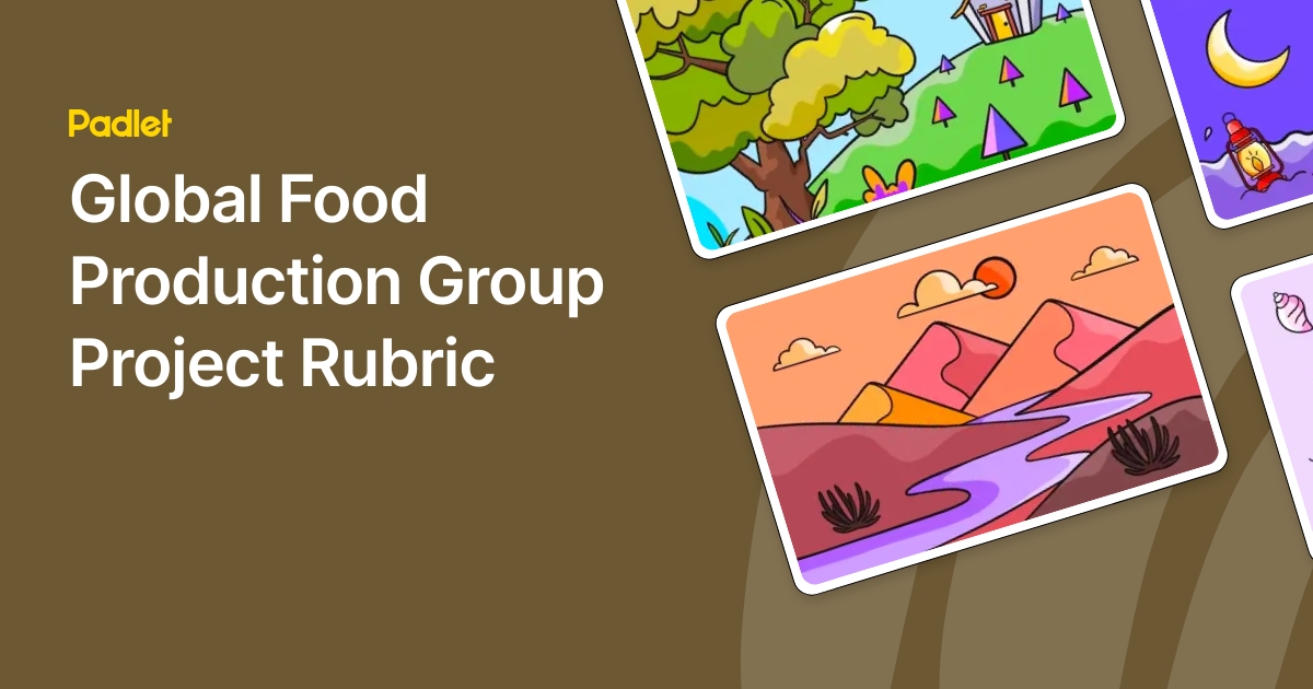Global Food Production Group Project Rubric
