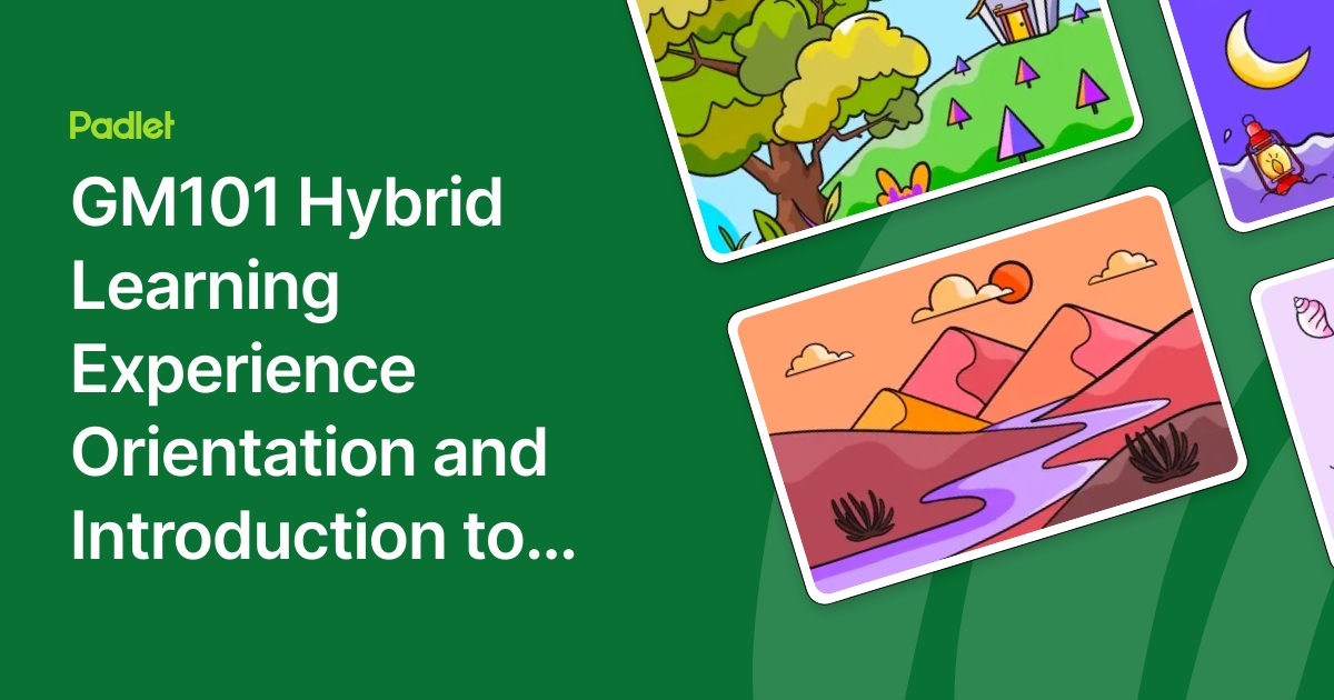 GM101 Hybrid Learning Experience Orientation and Introduction to the Philanthropic Sector