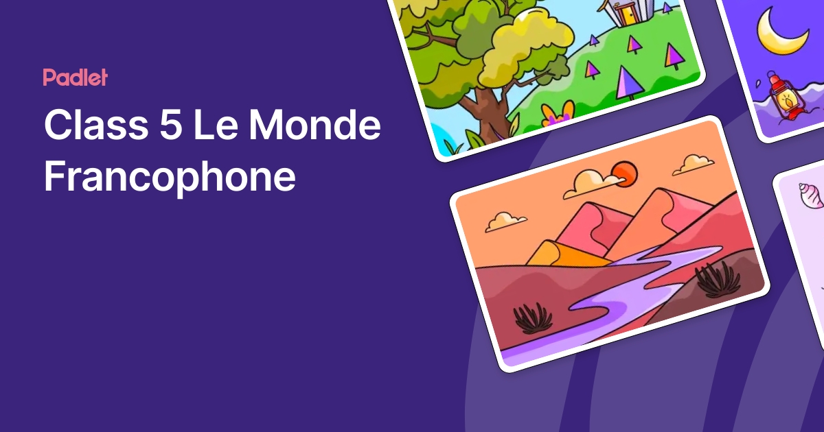 Class 5 Le Monde Francophone