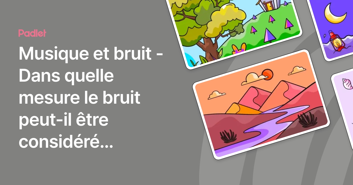 Musique et bruit - Dans quelle mesure le bruit peut-il être considéré comme un élément sonore ...