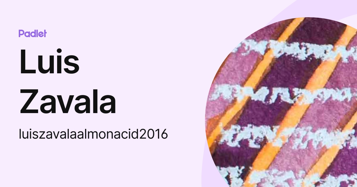 Luis Zavala (luiszavalaalmonacid2016) profile | Padlet
