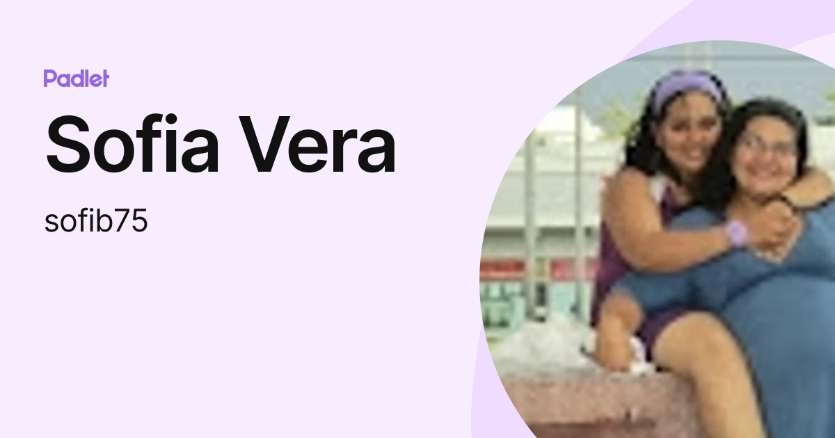 Sofia Vera (sofib75) profile | Padlet