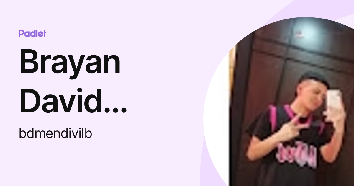 Brayan David Mendivil Ballesteros (bdmendivilb) profile | Padlet