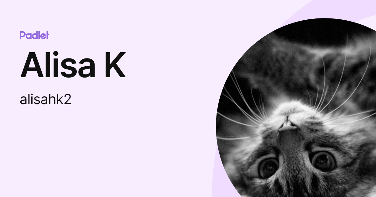 Alisa K (alisahk2) profile | Padlet