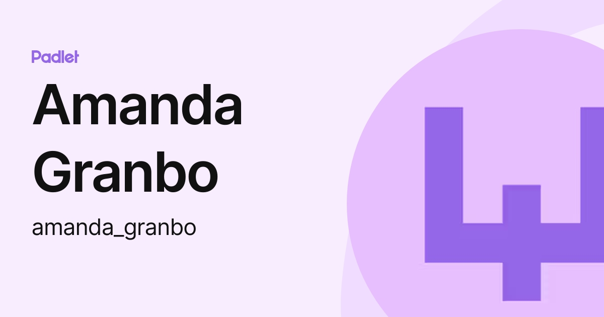 Amanda Granbo (amanda_granbo) profile | Padlet