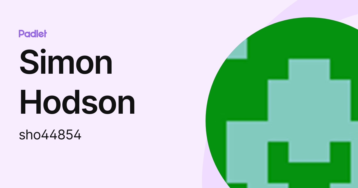 Simon Hodson (sho44854) profile | Padlet