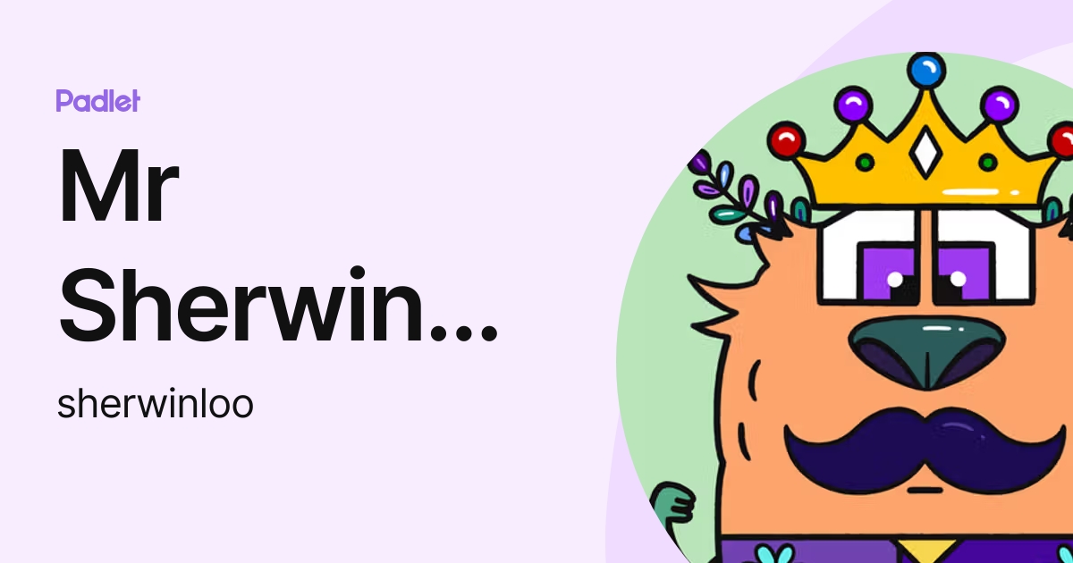 Mr Sherwin Loo (sherwinloo) profile | Padlet