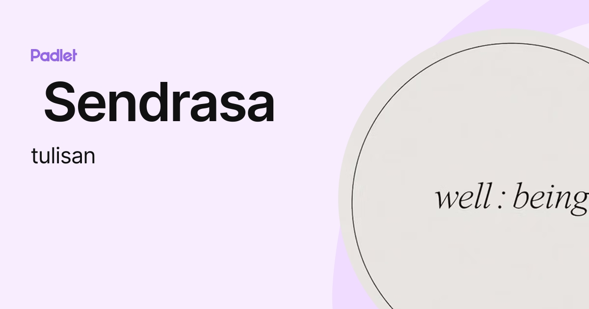 ️️ Sendrasa (tulisan) profile | Padlet
