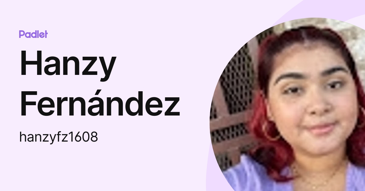 Hanzy Fernández (hanzyfz1608) profile | Padlet