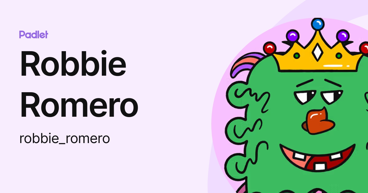 Robbie Romero (robbie_romero) profile | Padlet