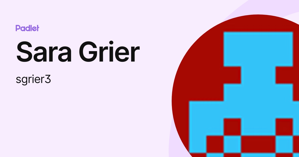 Sara Grier (sgrier3) profile | Padlet