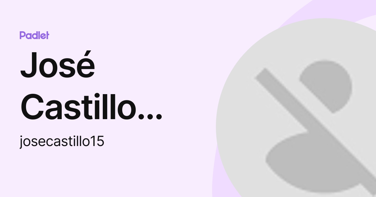 José Castillo Lucas (josecastillo15) profile | Padlet