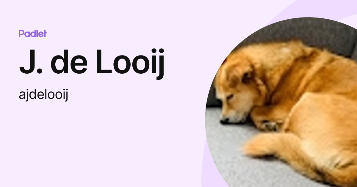J. de Looij (ajdelooij) profile | Padlet
