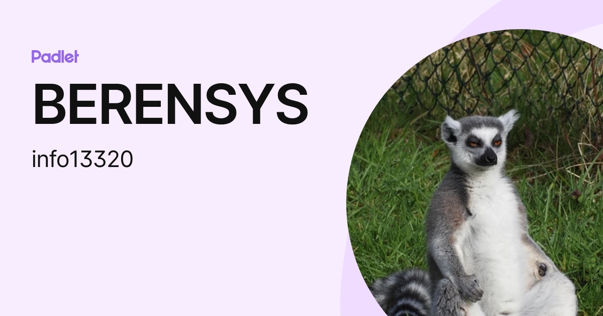 BERENSYS (info13320) profile | Padlet