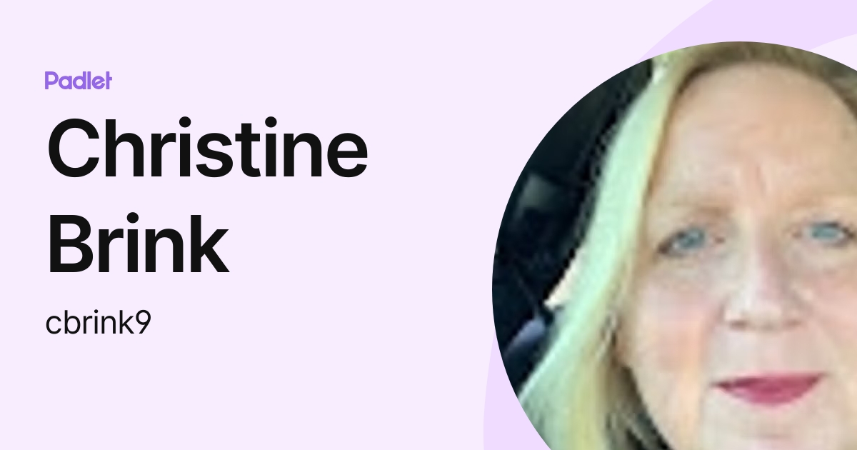 Christine Brink (cbrink9) profile | Padlet
