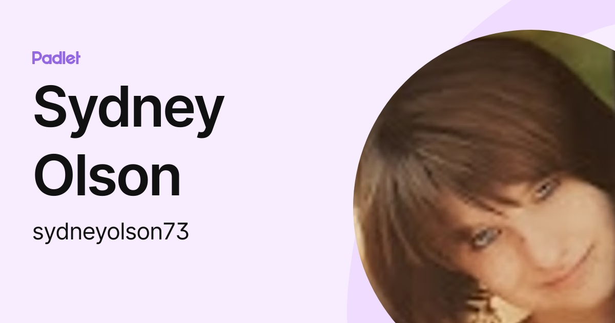Sydney Olson Sydneyolson73 Profile Padlet