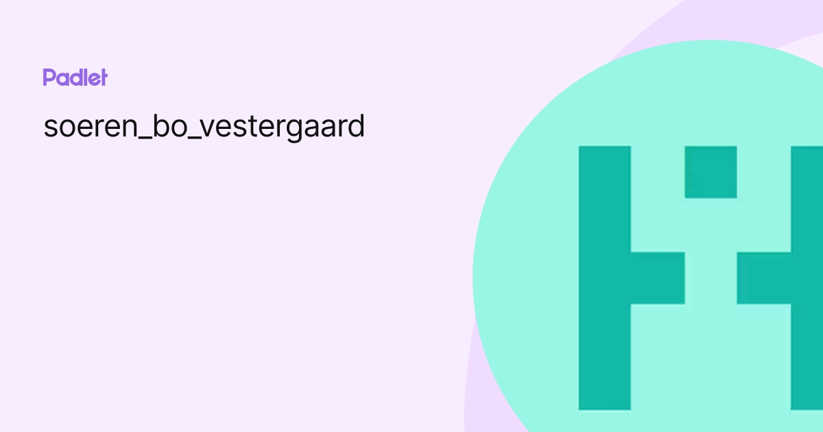 soeren_bo_vestergaard profile | Padlet