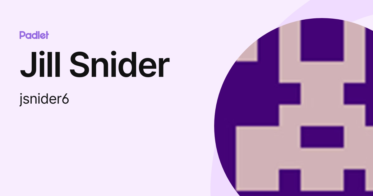 Jill Snider (jsnider6) profile | Padlet